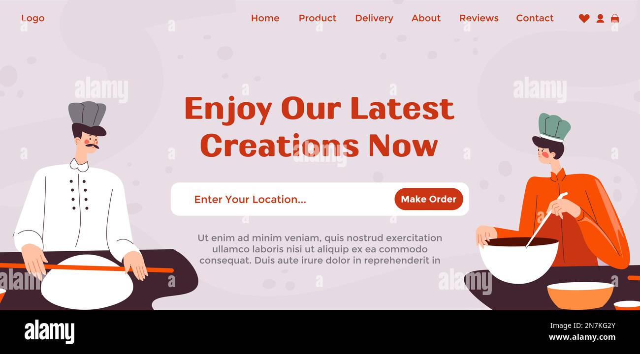 Enjoy our latest creations now, bakery shop web Stock Vector Image ...