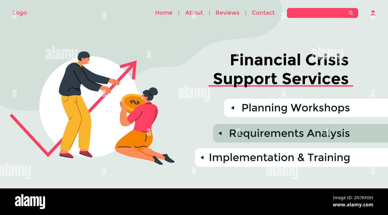 Financial crisis support services, analysis web Stock Vector Image & Art - Alamy