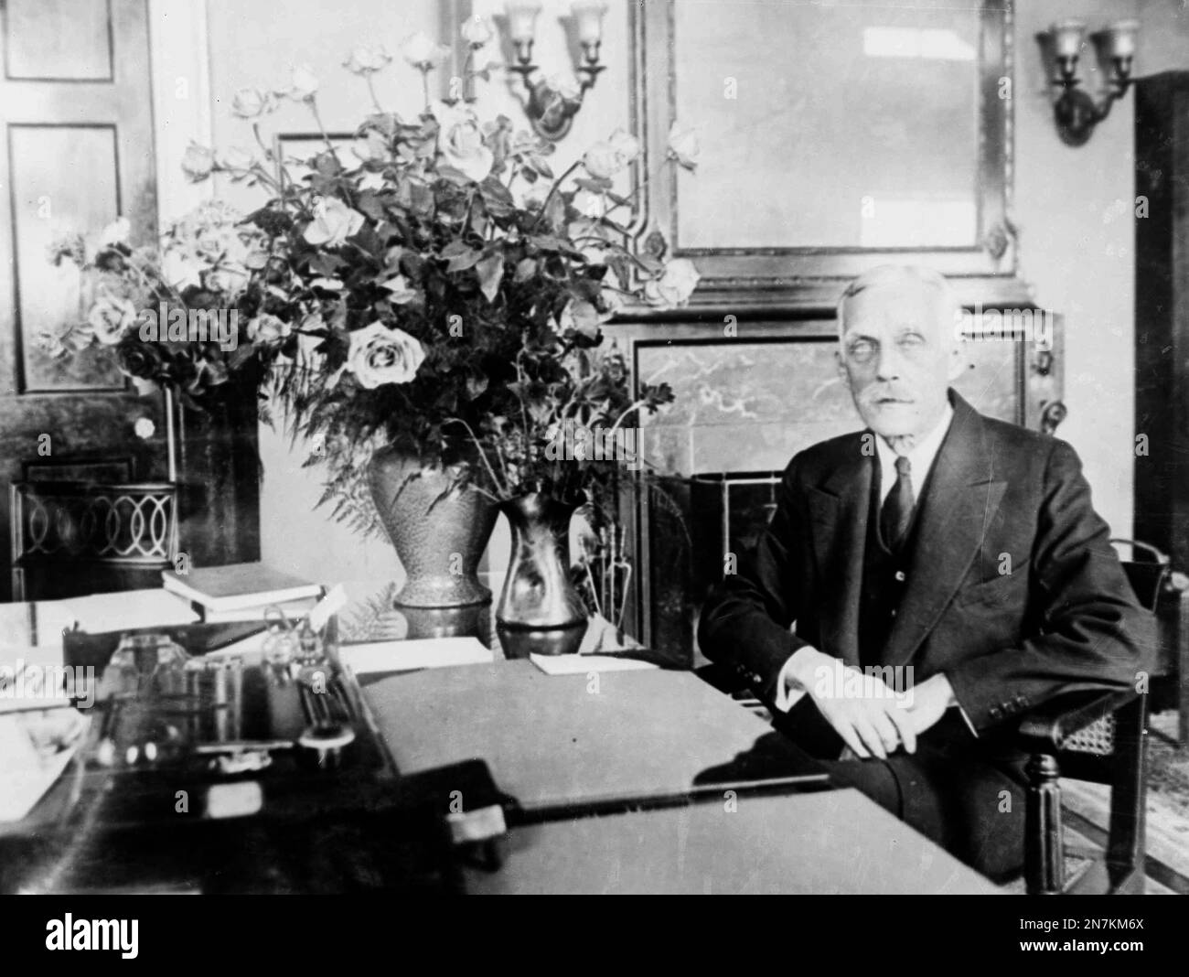 The Secretary of the Treasury Andrew Mellon, oldest member of President ...