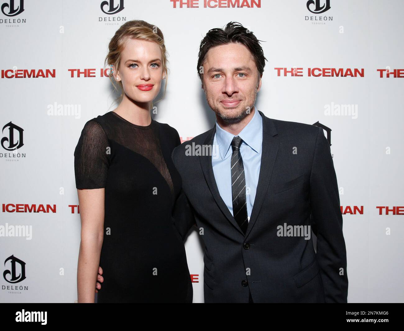 Taylor Bagley and Zach Braff attend the DeLeon Tequila special ...