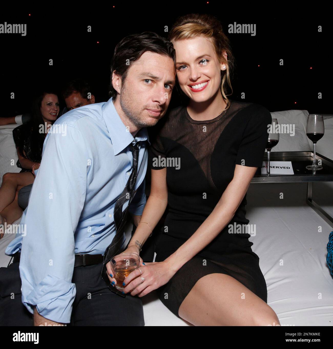 Zach Braff and Taylor Bagley attend the DeLeon Tequila special ...