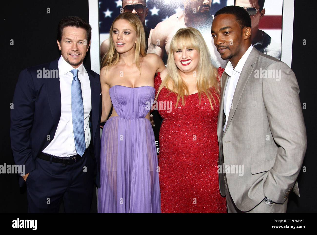 From left, actors Mark Wahlberg, Bar Paly, Rebel Wilson and Anthony ...