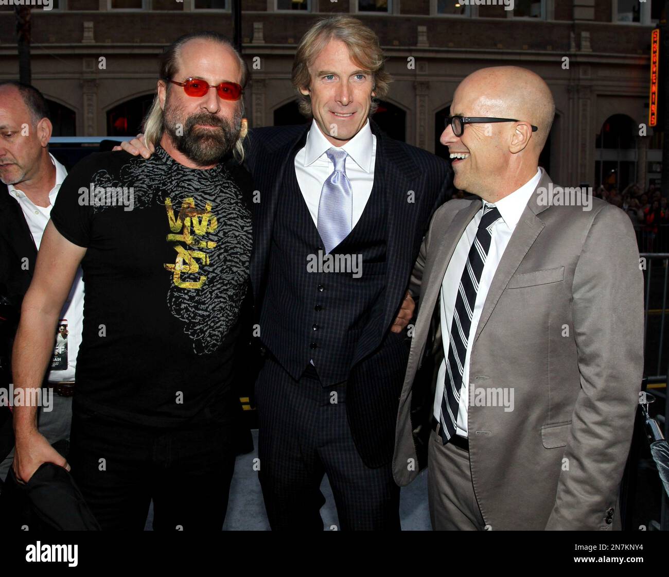 Actor Peter Stormare, left, director/producer Michael Bay and producer ...