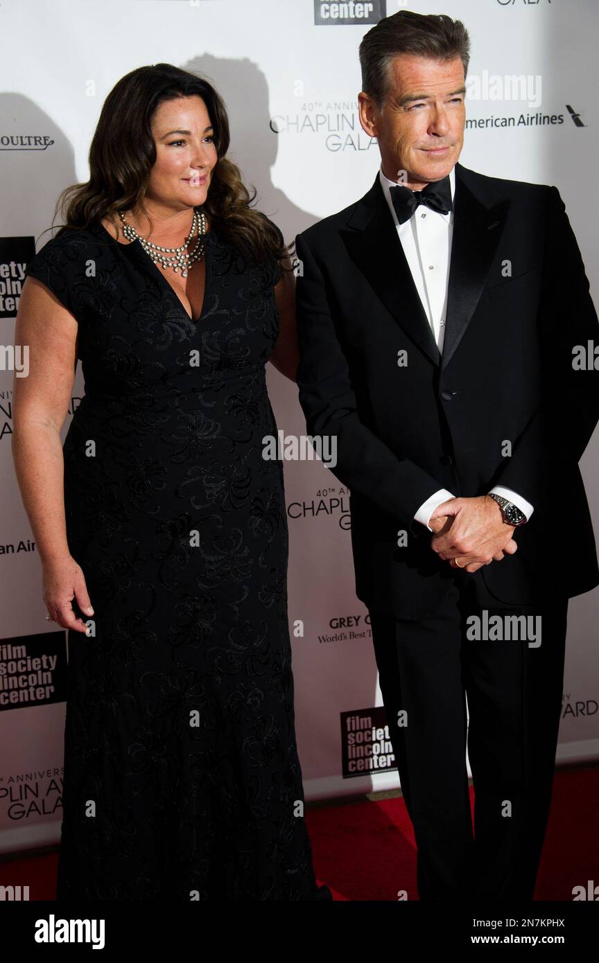 Pierce Brosnan and Keely Shaye Smith attend the Film Society of Lincoln ...