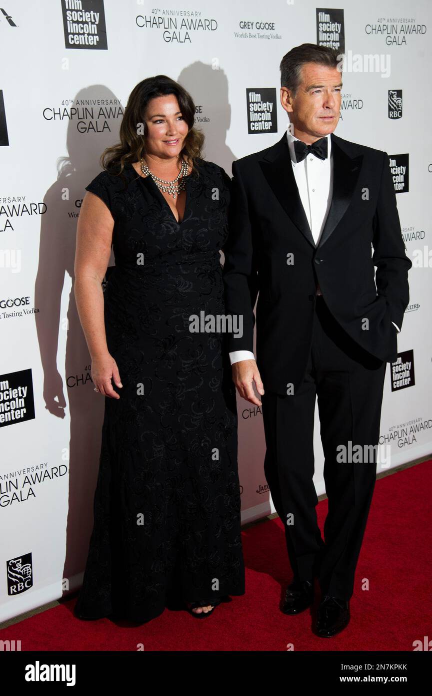 Pierce Brosnan and Keely Shaye Smith attend the Film Society of Lincoln ...