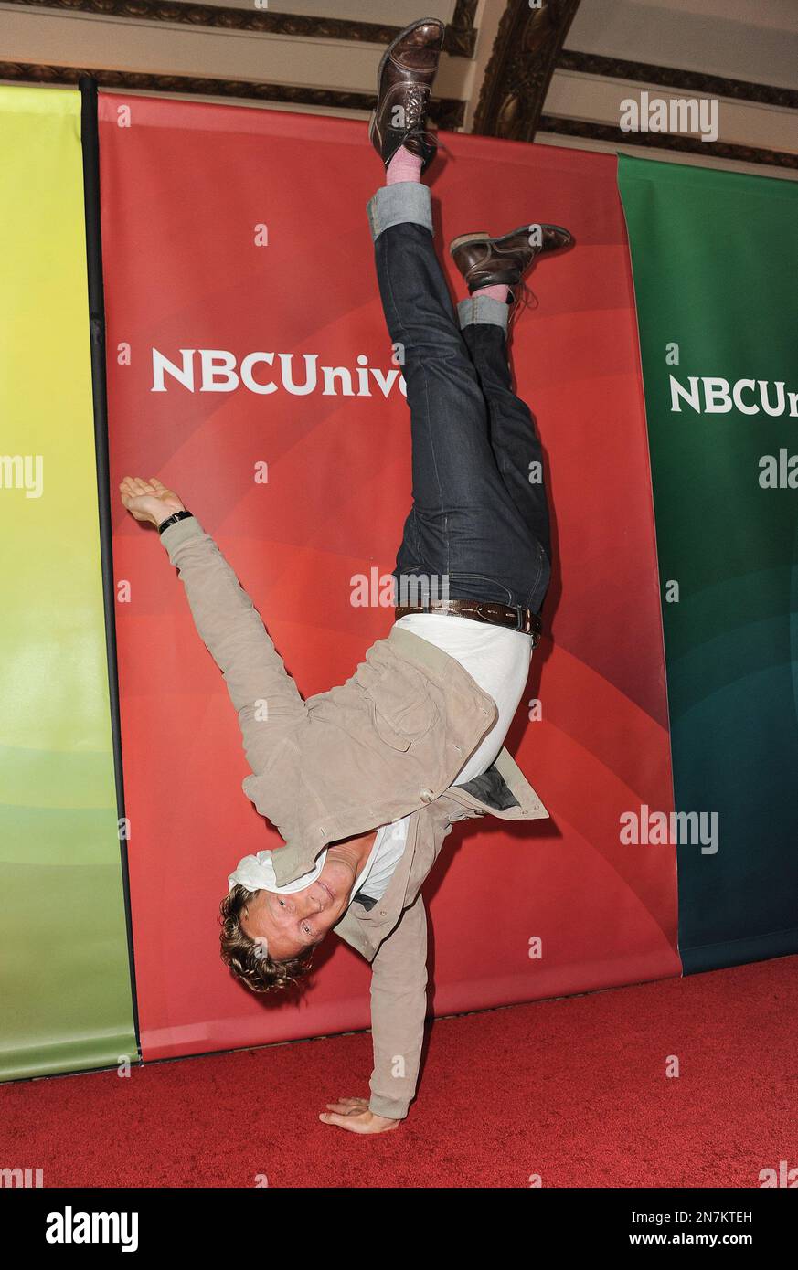 Magnus Scheving of Sprout's "Lazy Town" arrives at the 2013 ...