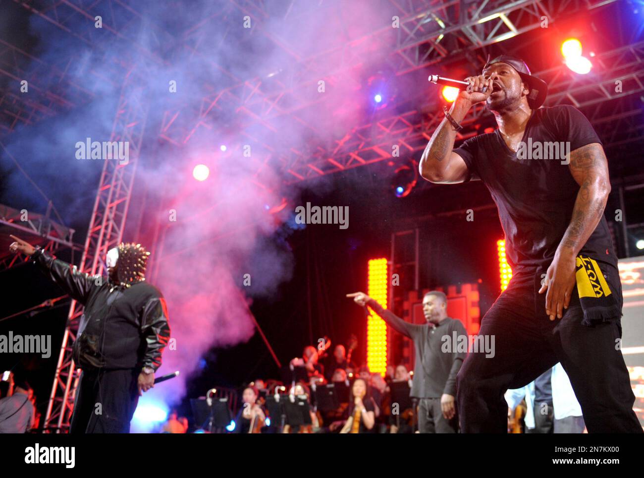 Corey Woods, aka Raekwon, left, and Clifford Smith, aka Method Man, of ...