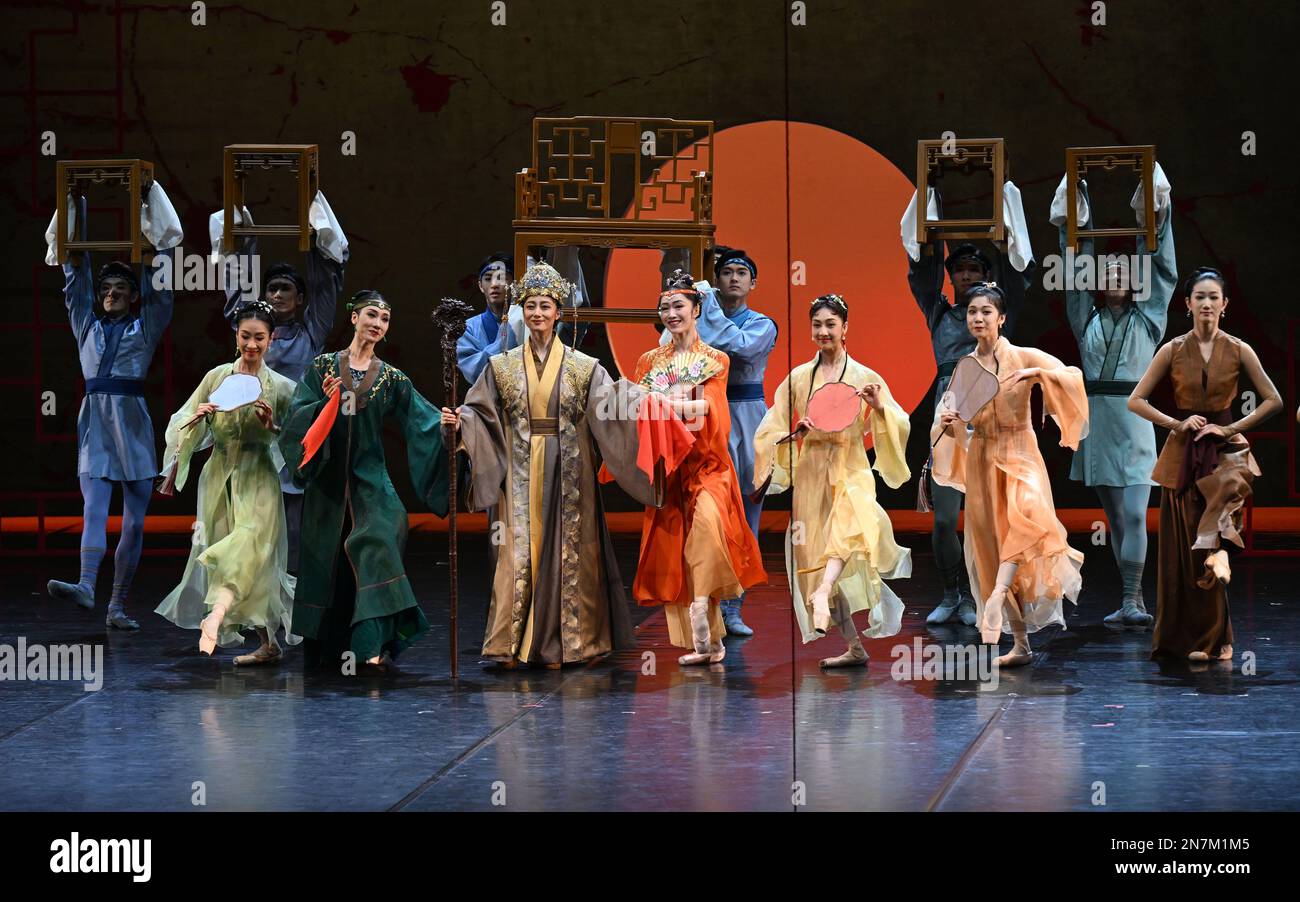 Beijing, China. 10th Feb, 2023. Actors of the National Ballet of China ...
