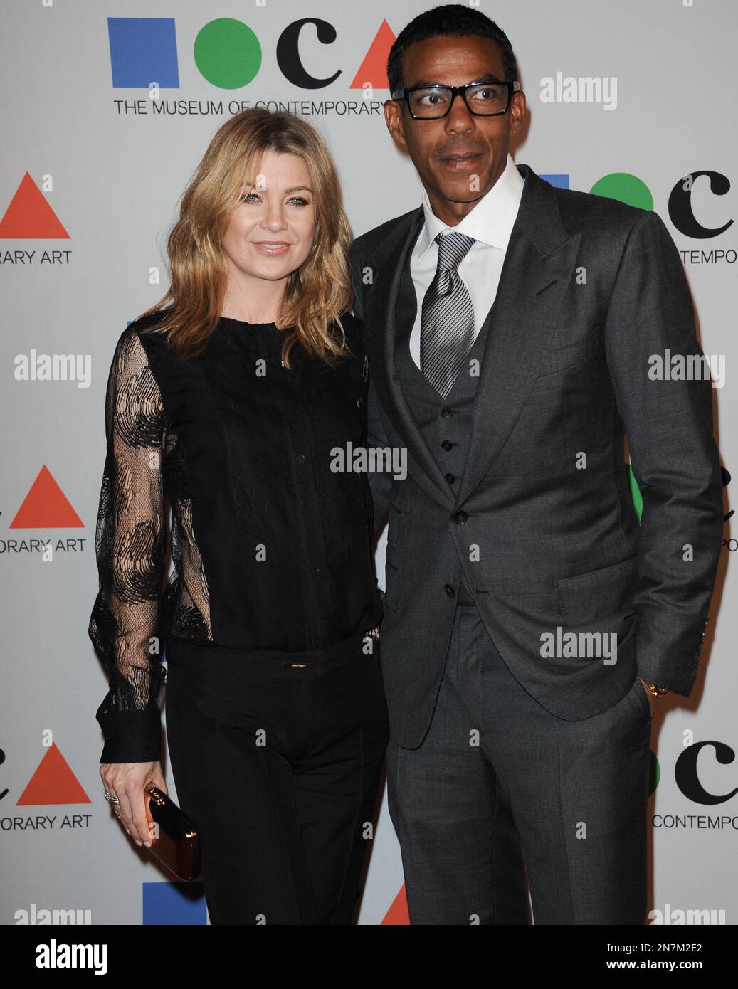Ellen Pompeo, left, and Chris Ivery arrive at the 2013 MOCA Gala ...