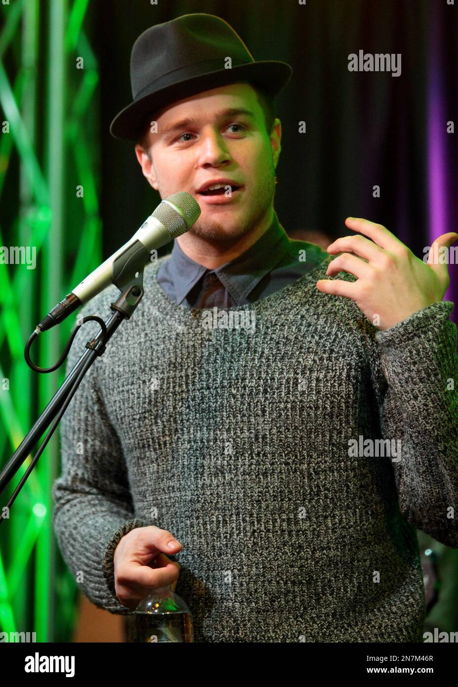 English singer songwriter Olly Murs visits radio station Q102 ...