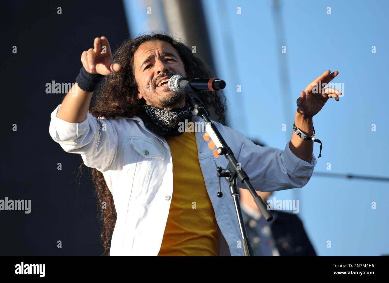Ruben Albarran of Cafe Tacvba (Cafe Tacuba) performs at the second ...