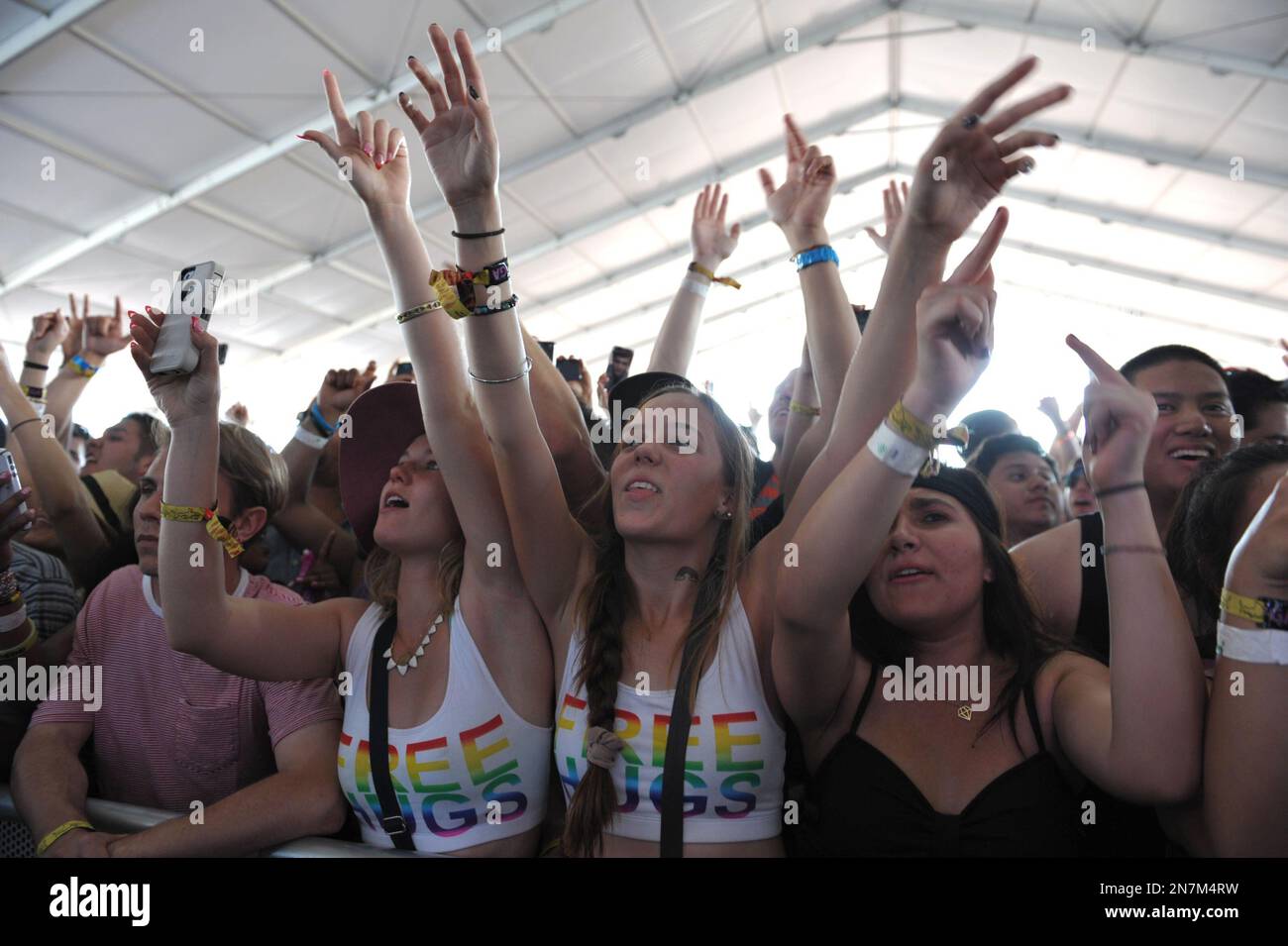 A view of the crowd at the second weekend of the 2013 Coachella Valley ...