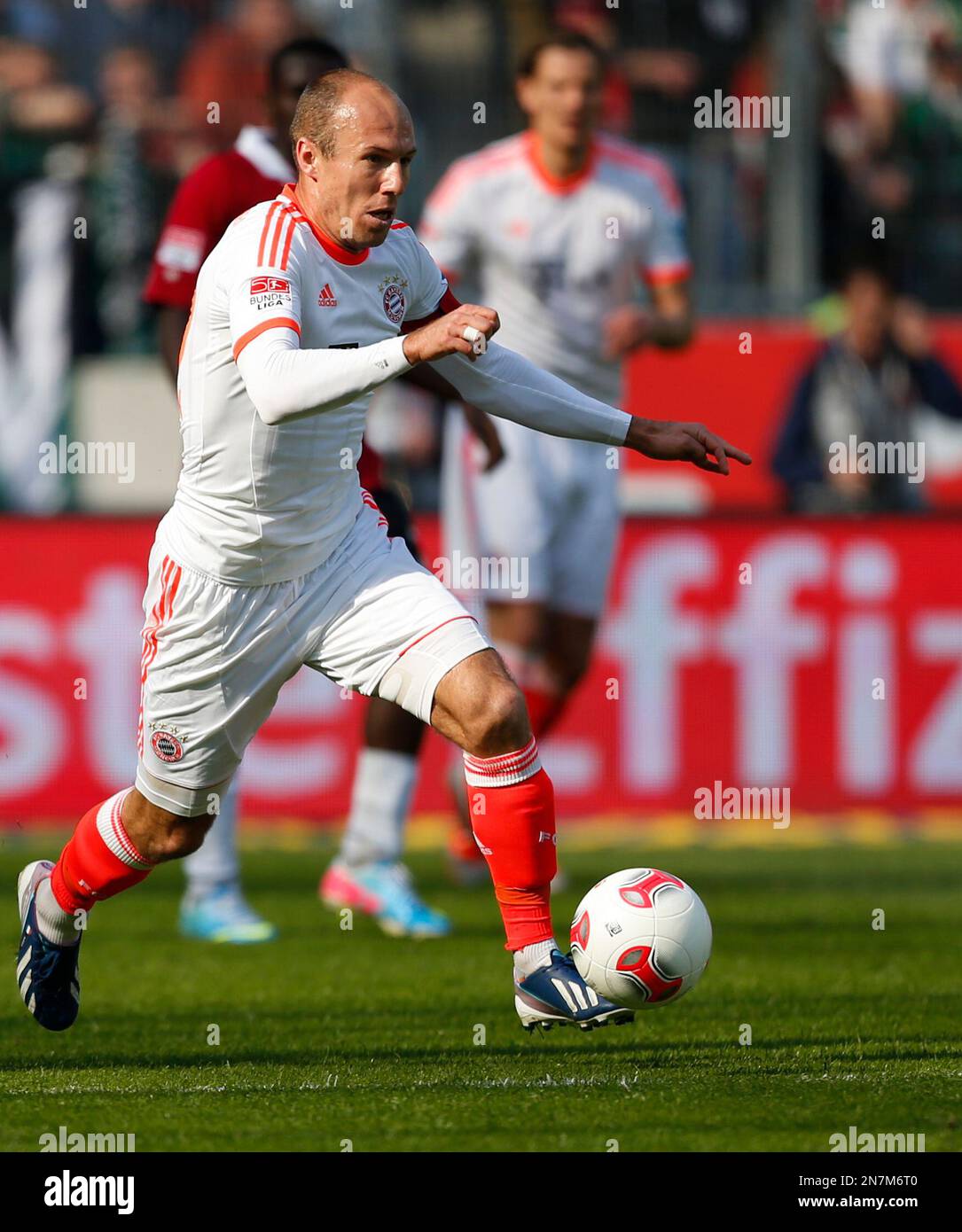 Bayern's Arjen Robben of the Netherlands plays the ball during the ...