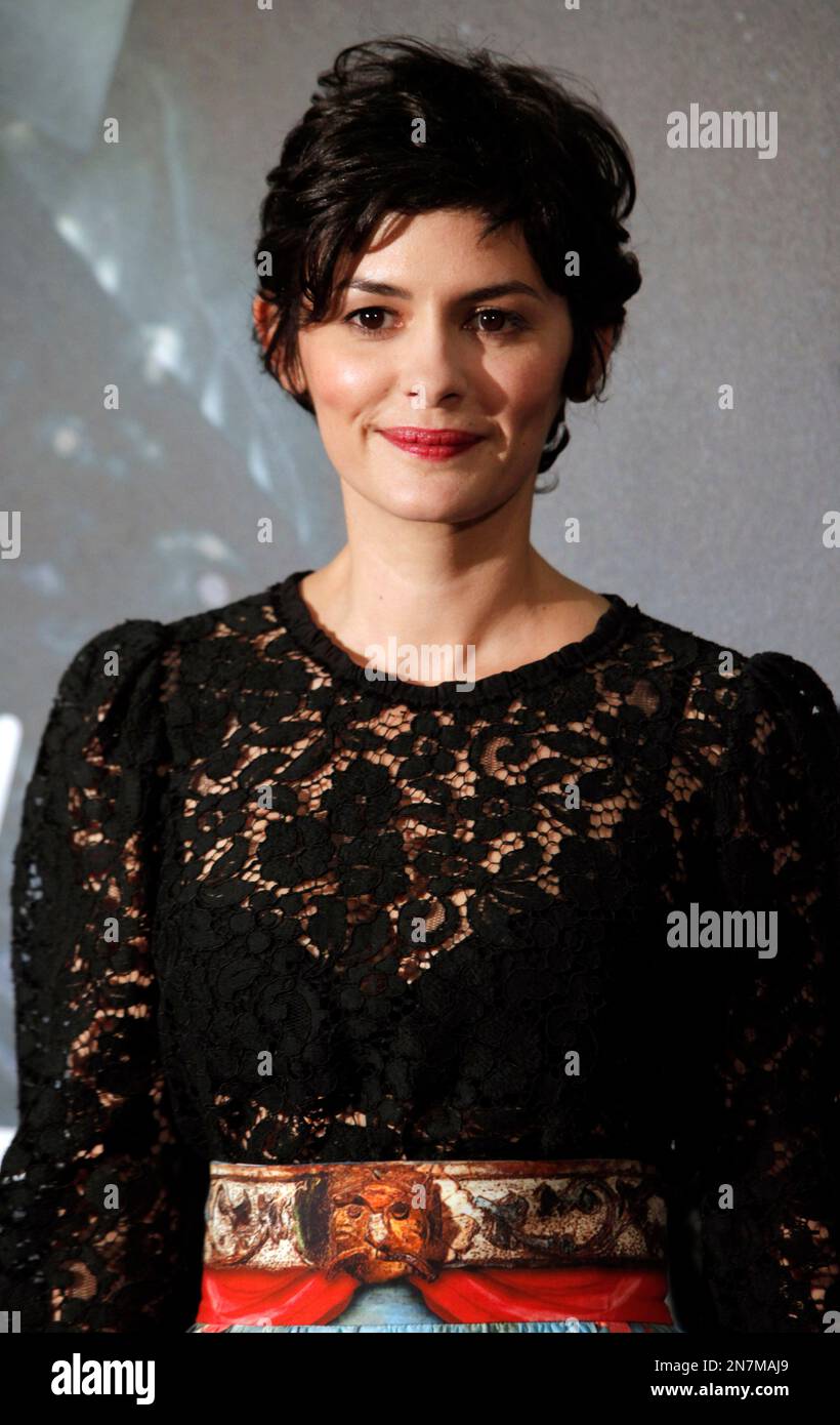 French actress Audrey Tautou poses for photographers at the premiere of ...