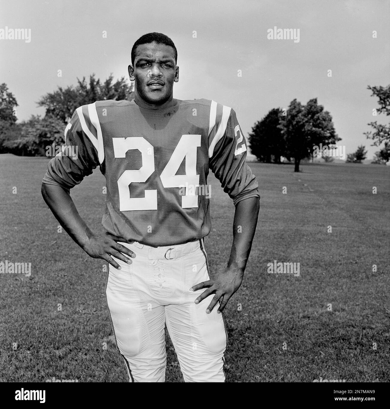 Lenny Moore of the Baltimore Colts is shown at the team's training camp ...