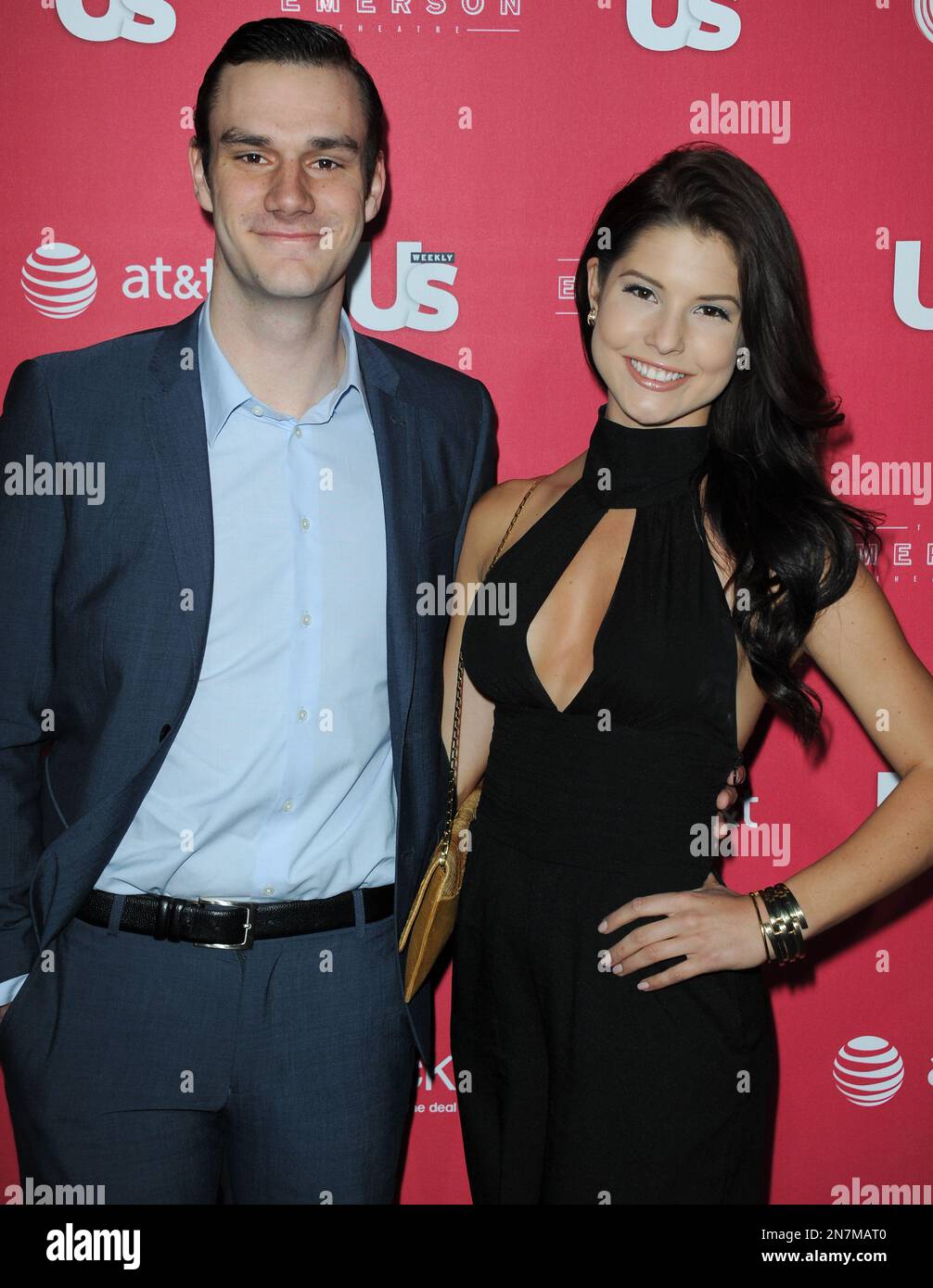 Cooper Hefner, left, and Amanda Cerny arrive at US Weekly's "Hot ...