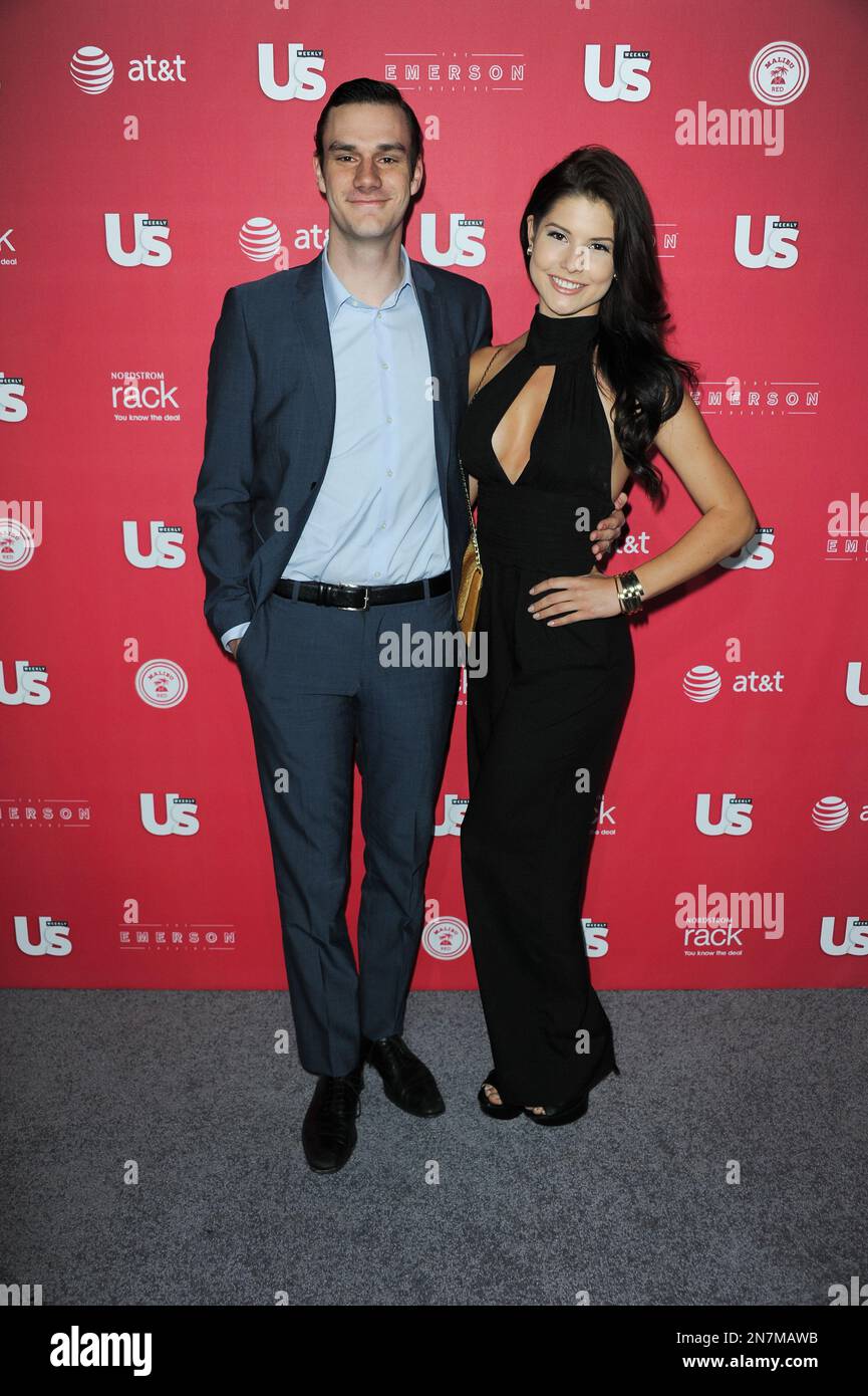 Cooper Hefner, left, and Amanda Cerny arrive at US Weekly's "Hot ...