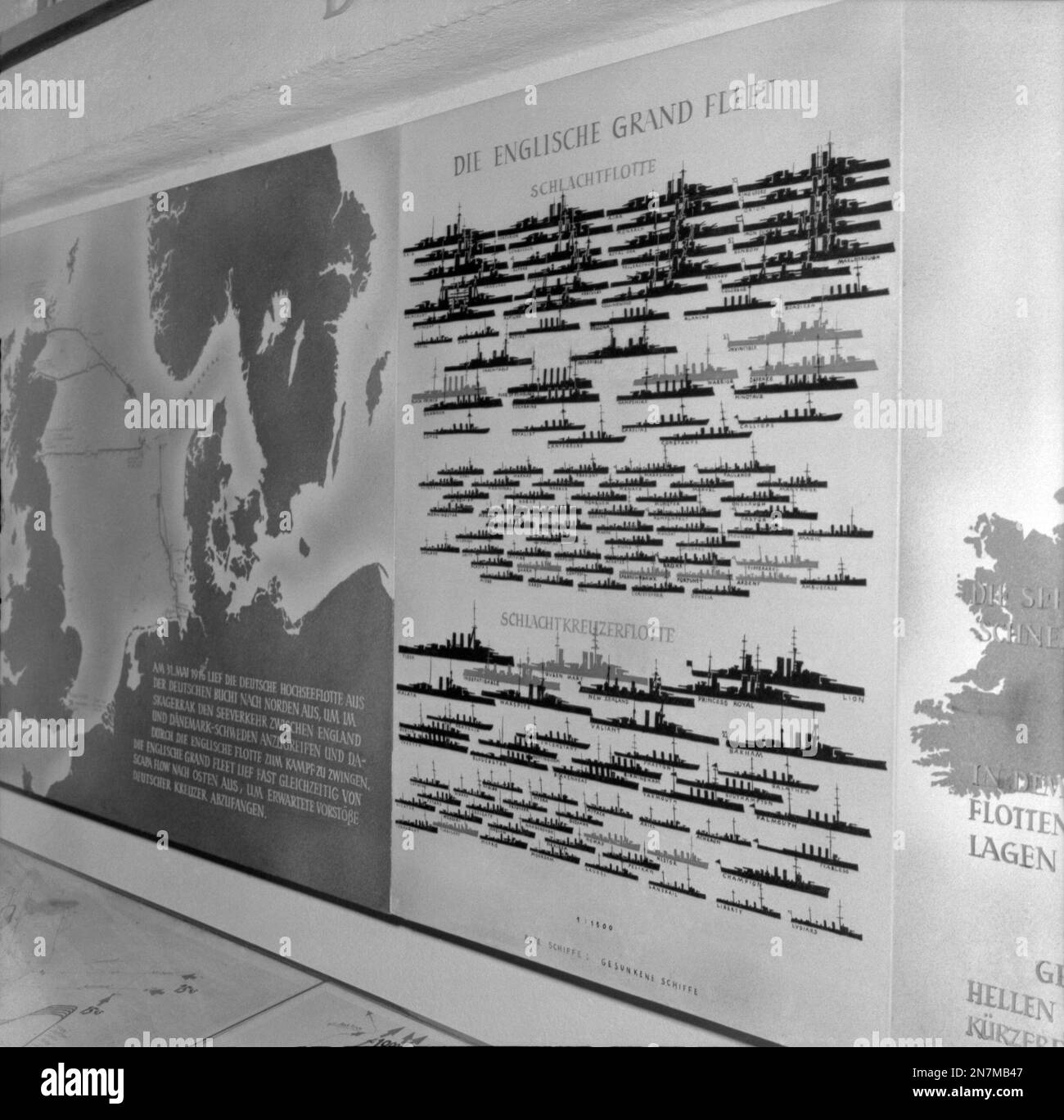 This map of the North Sea and a list of the ships of the Royal Navy's ...