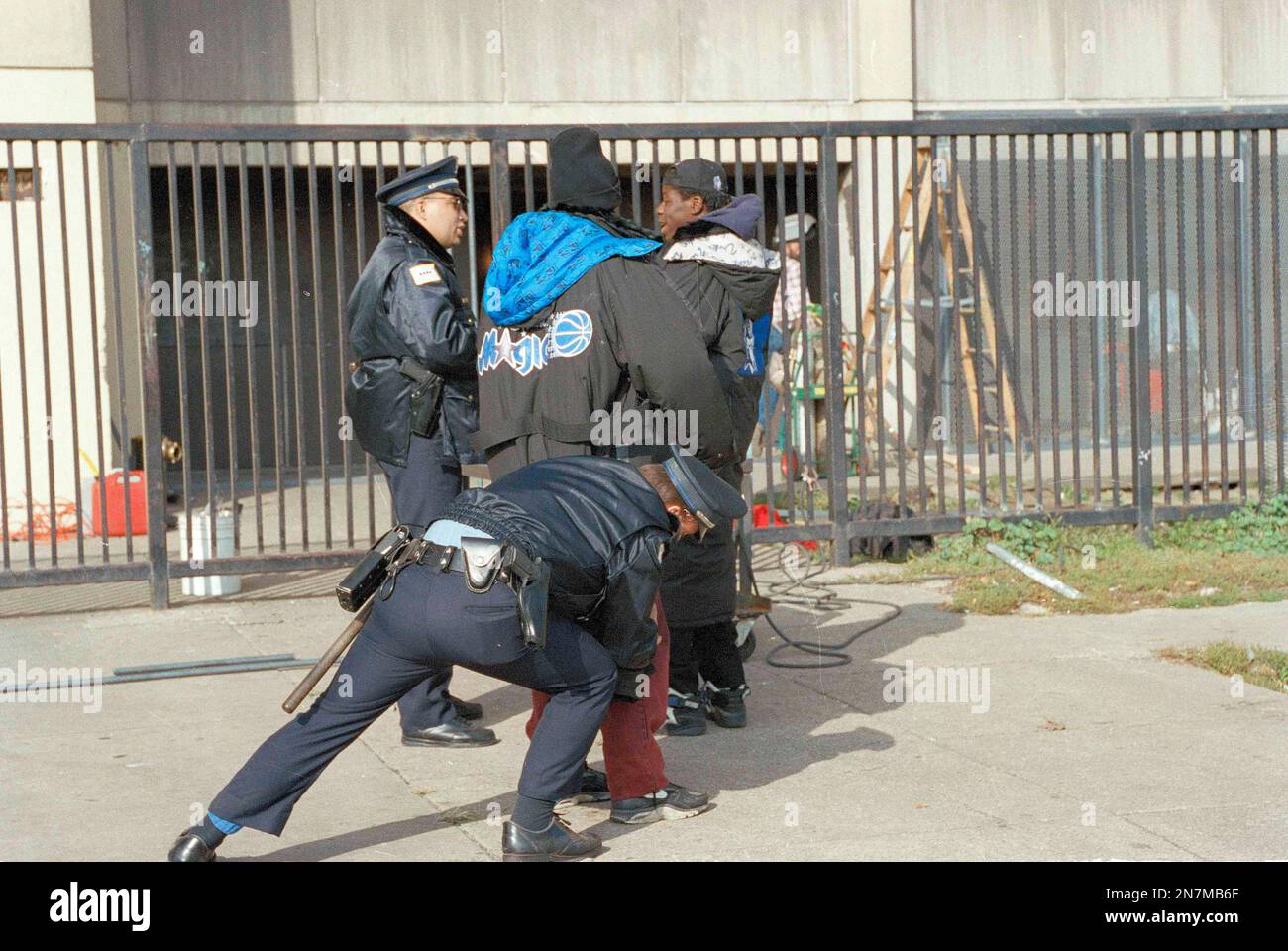 Chicago police officers conduct an emergency inspection at the Cabrini ...