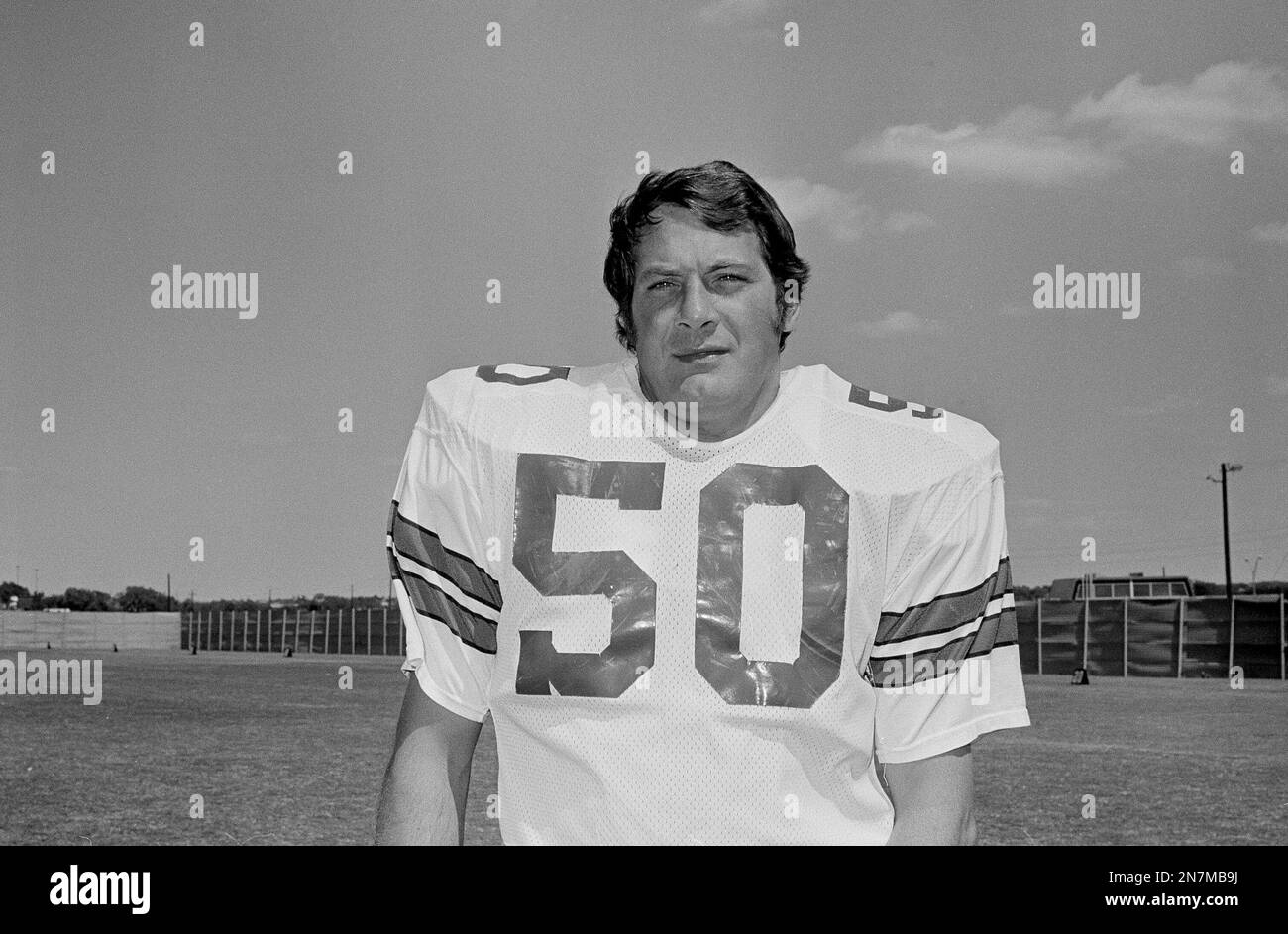 D.D. Lewis (50), linebacker for the Dallas Cowboys in September 1975 ...