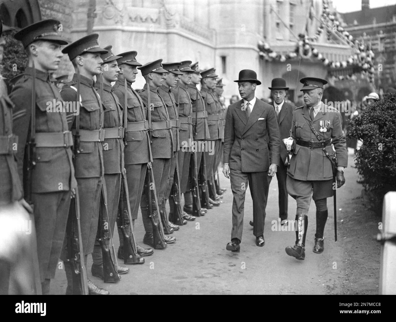 The Duke of York inspects a guard of honour when he opened the new ...