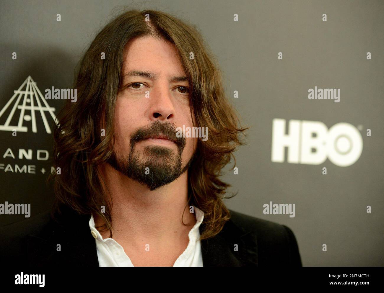Dave Grohl attends the Rock and Roll Hall of Fame Induction Ceremony at ...