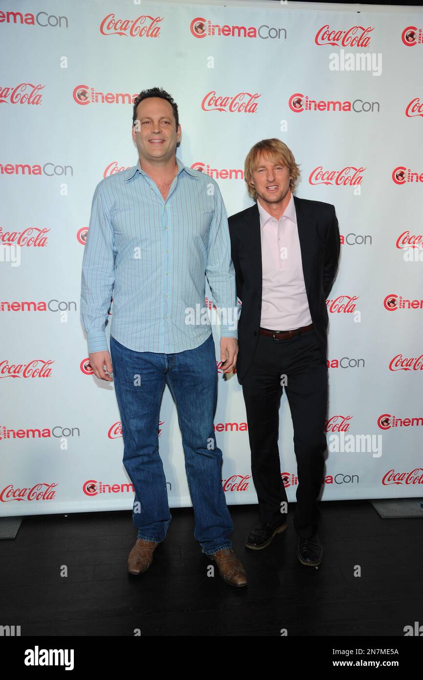 Las Vegas, NV: Vince Vaughn and Owen Wilson arrive at the Cinemacon Big ...