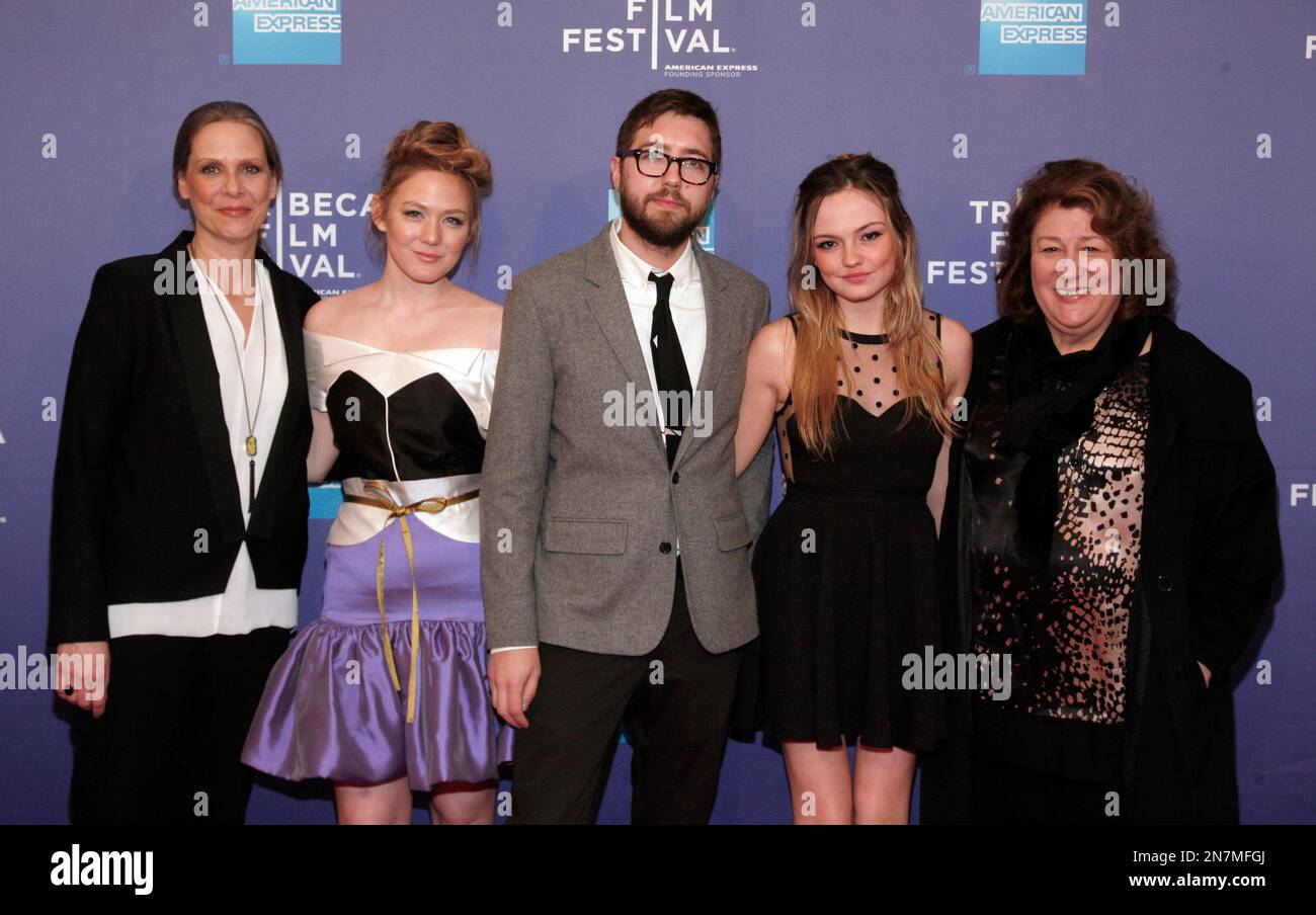 From left, actresses Amy Morton, Louisa Krause, director Lance Edmands ...