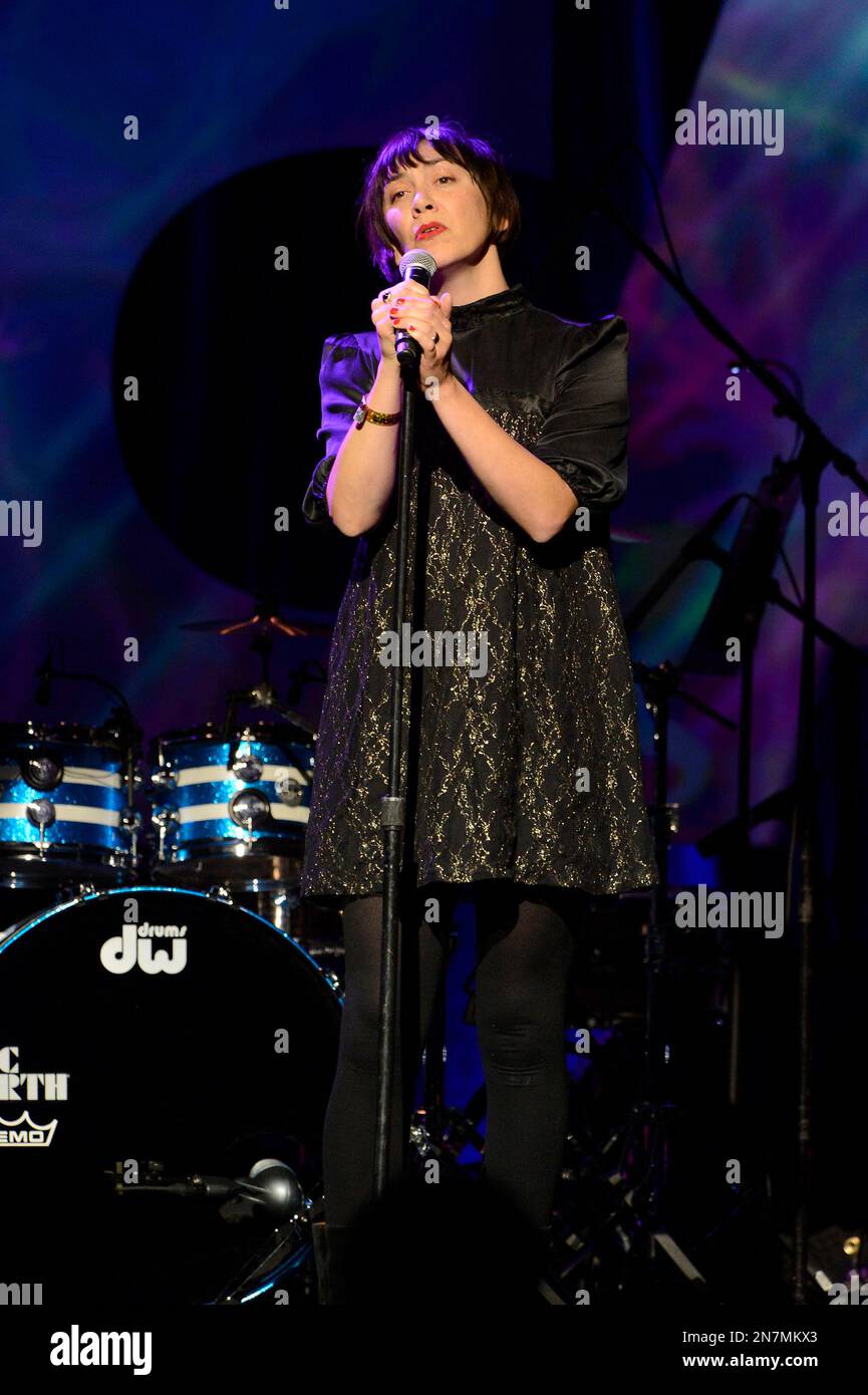 Singer Inara George of The Bird and the Bee performs onstage at the ...