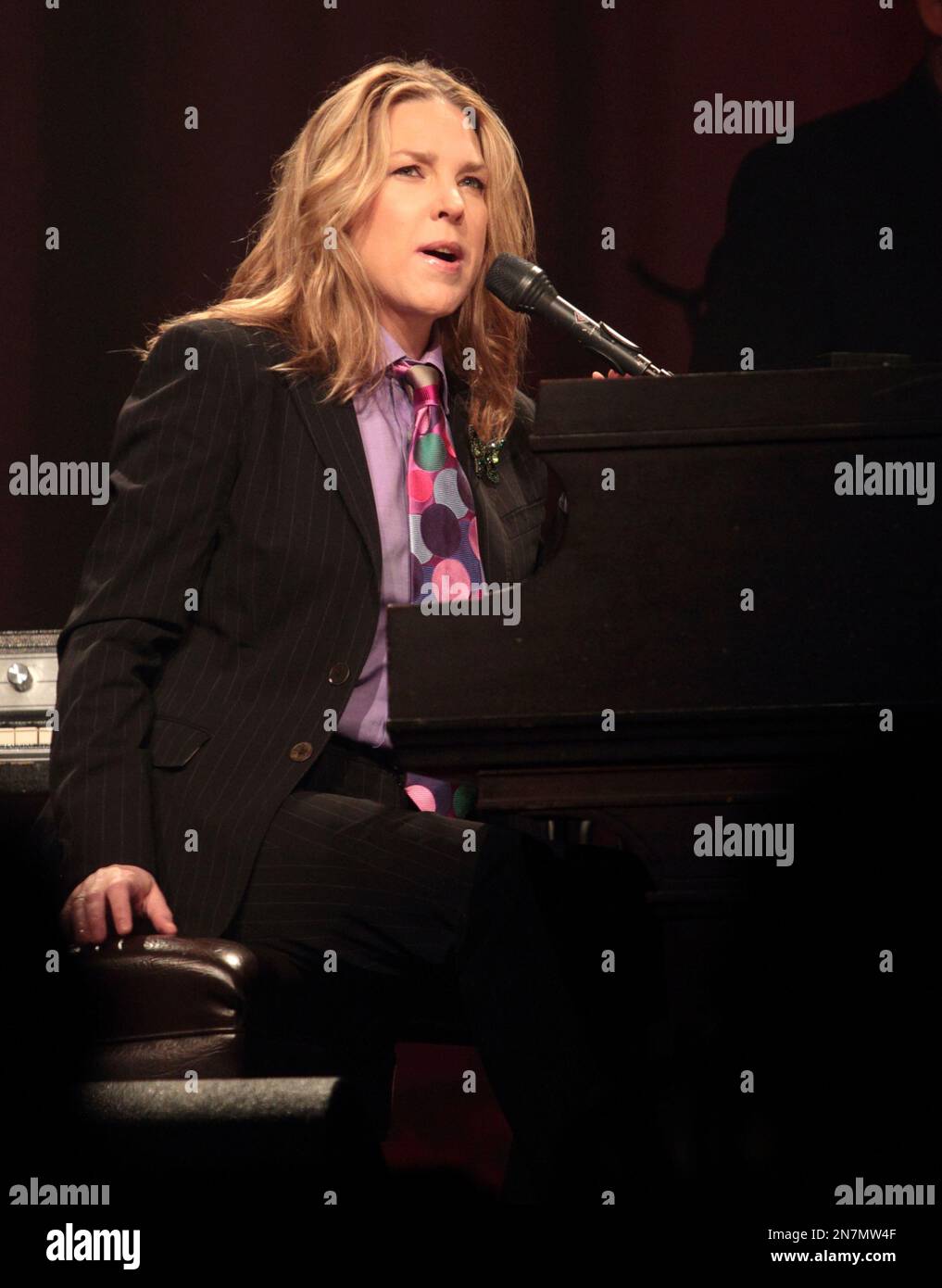 Canadian jazz pianist and singer Diana Krall performs onstage during ...