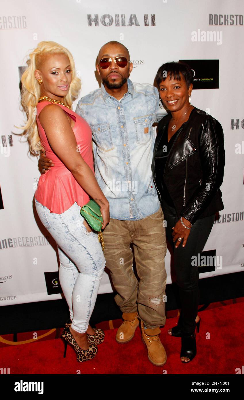 (L-R) Rapper Tiffany Foxx, music producer Christopher Gholson aka ...