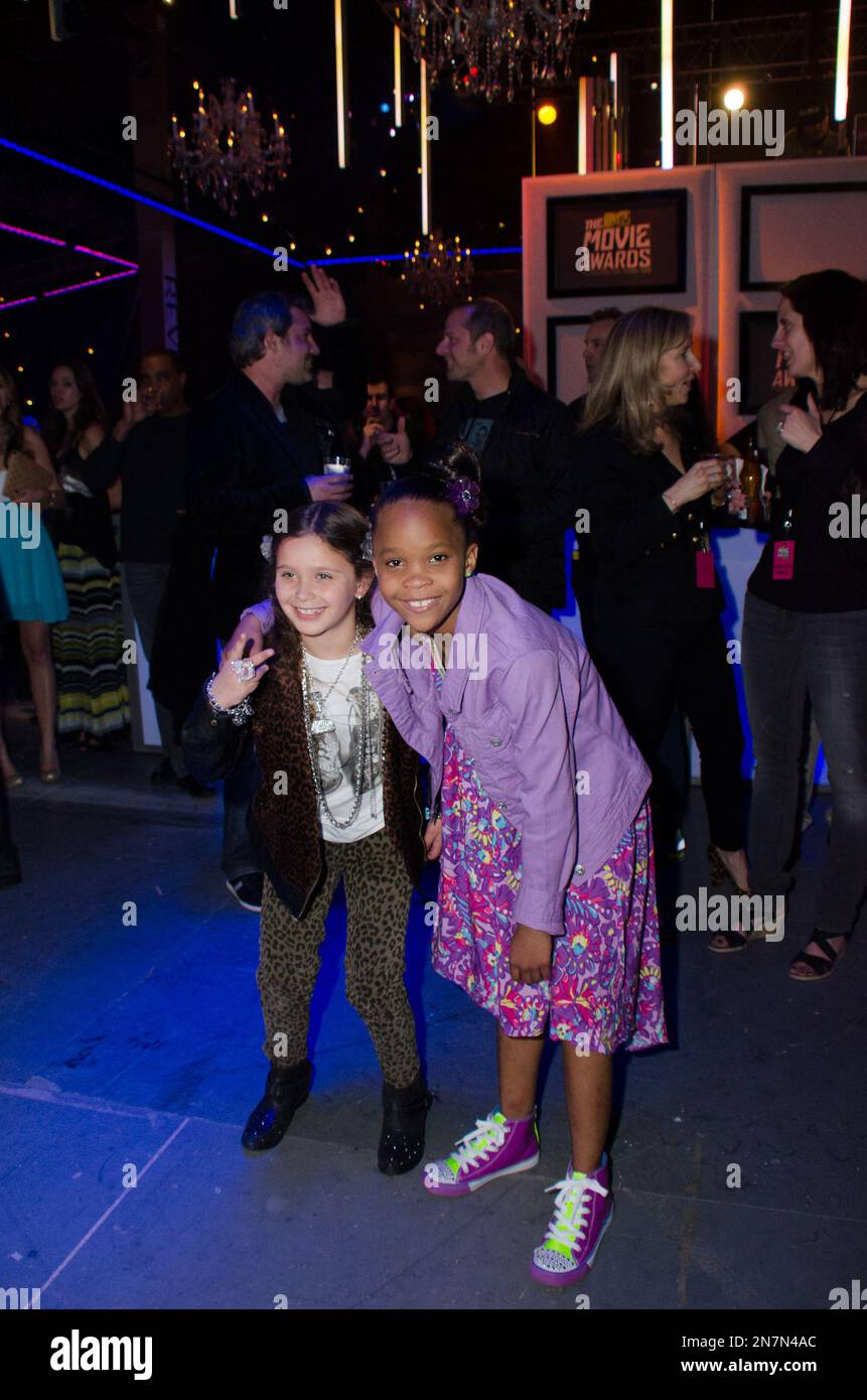 Quvenzhané Wallis, Rachel Meiselas are seen at the 2013 MTV Movie ...