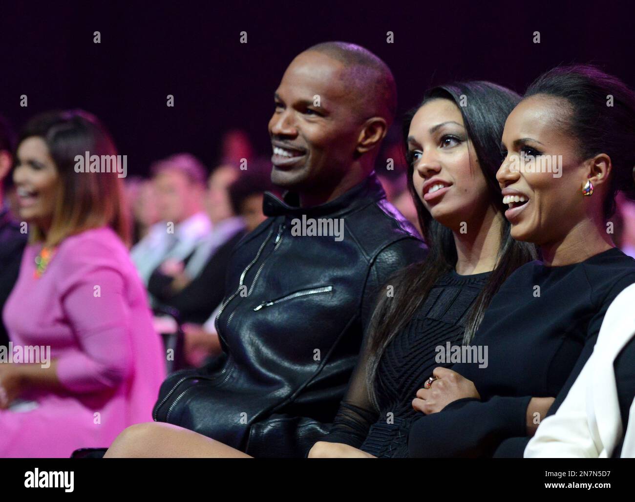 IMAGE DISTRIBUTED FOR MTV - From left, actor Jamie Foxx, Corinne Bishop ...