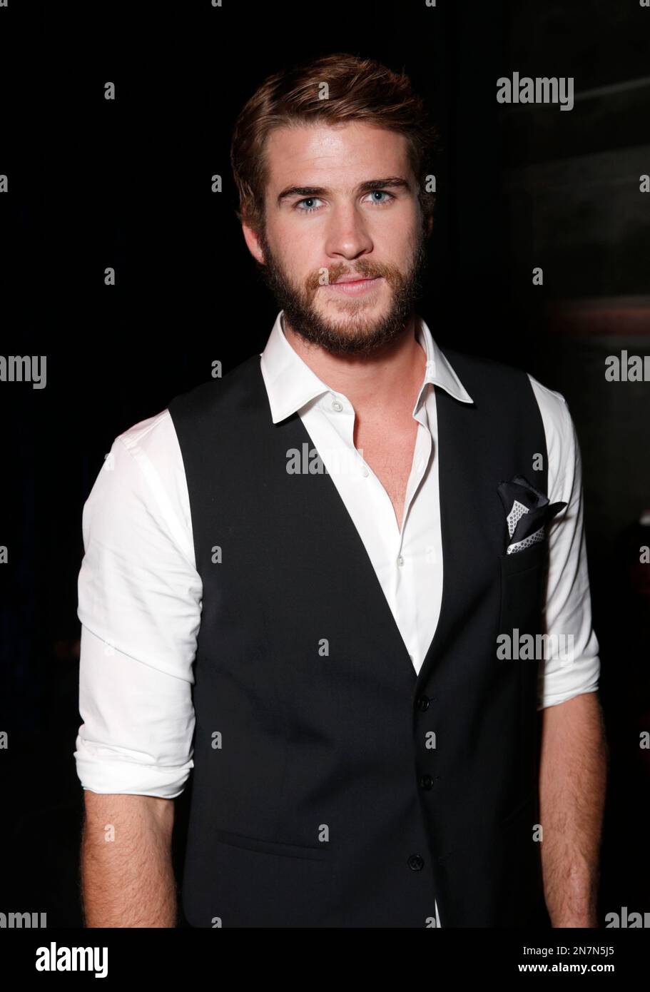 IMAGE DISTRIBUTED FOR MTV - Actor Liam Hemsworth poses backstage at the ...