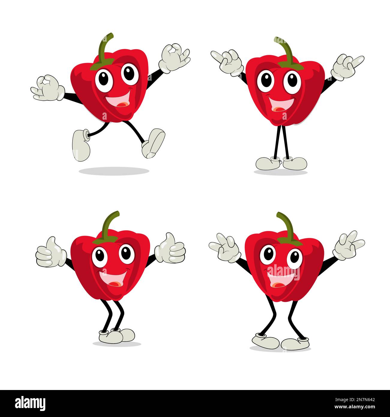 Paprika character vector. Illustration of paprika character with cute ...