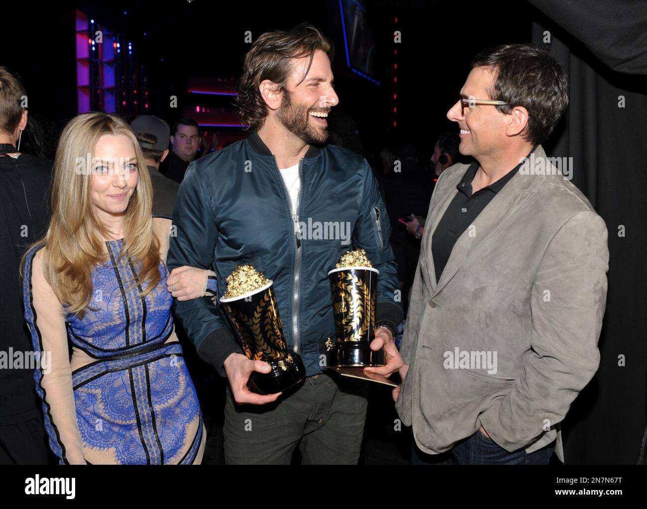 IMAGE DISTRIBUTED FOR MTV - Actor Bradley Cooper, center, winner of the best male performance ...