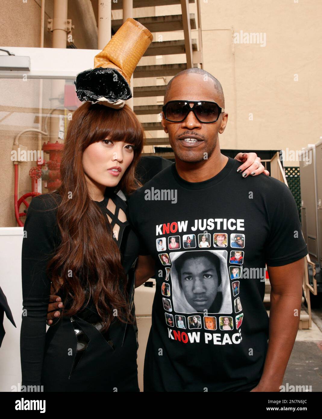 IMAGE DISTRIBUTED FOR MTV - Actors Hana Mae Lee and Jamie Foxx at the ...
