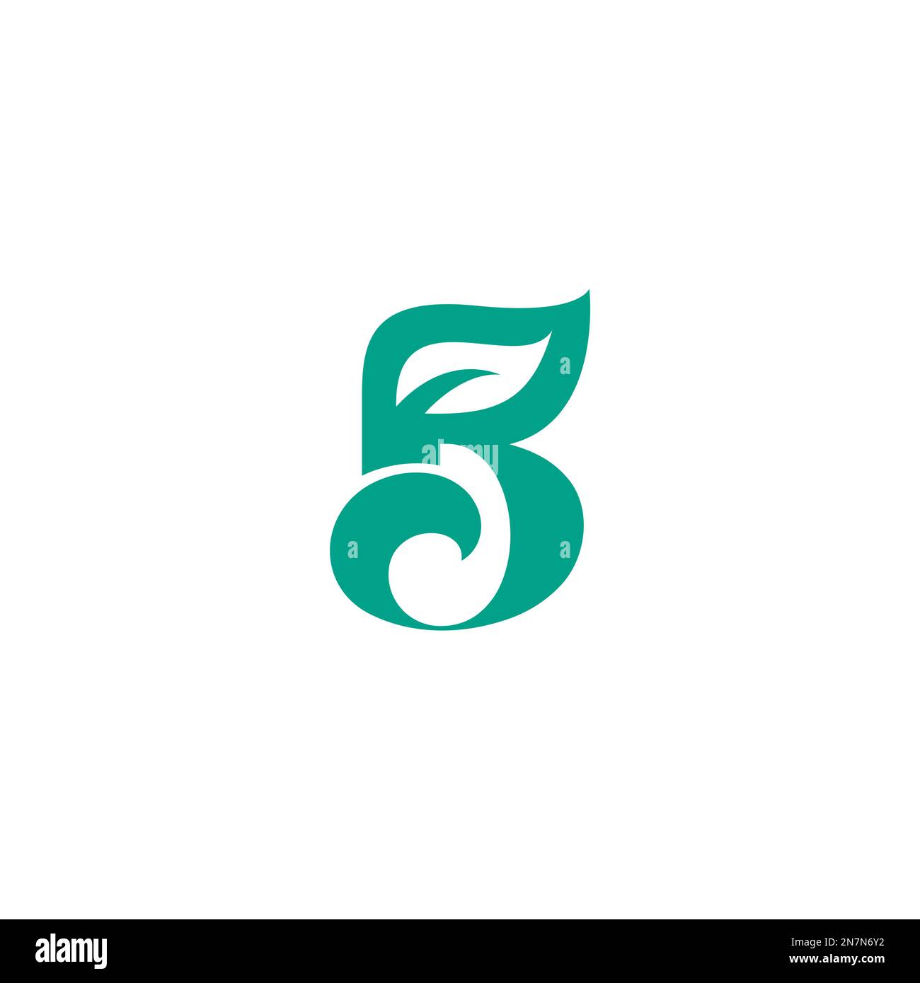 B Leaf Logo Simple Design. B Initial Nature Design Stock Vector Image ...