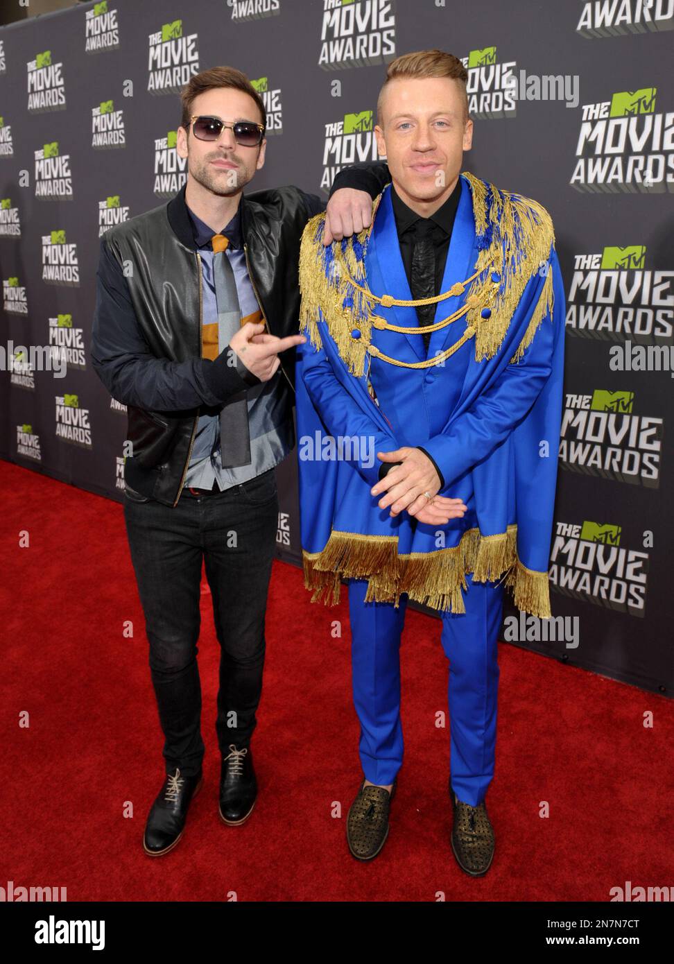 IMAGE DISTRIBUTED FOR MTV - Ryan Lewis and Macklemore arrive at the MTV ...