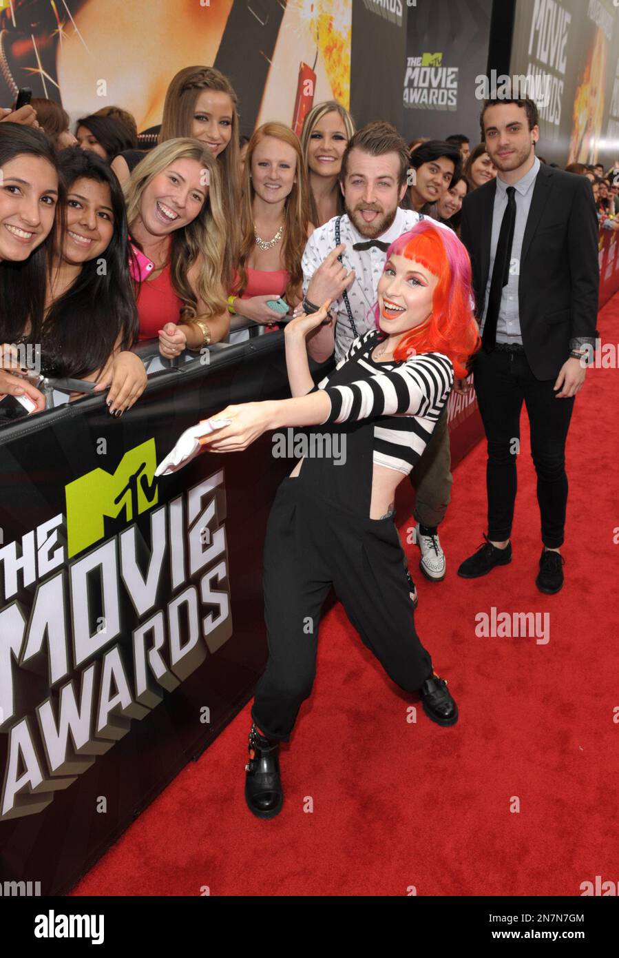 IMAGE DISTRIBUTED FOR MTV - Singer Hayley Williams of Paramore arrives ...