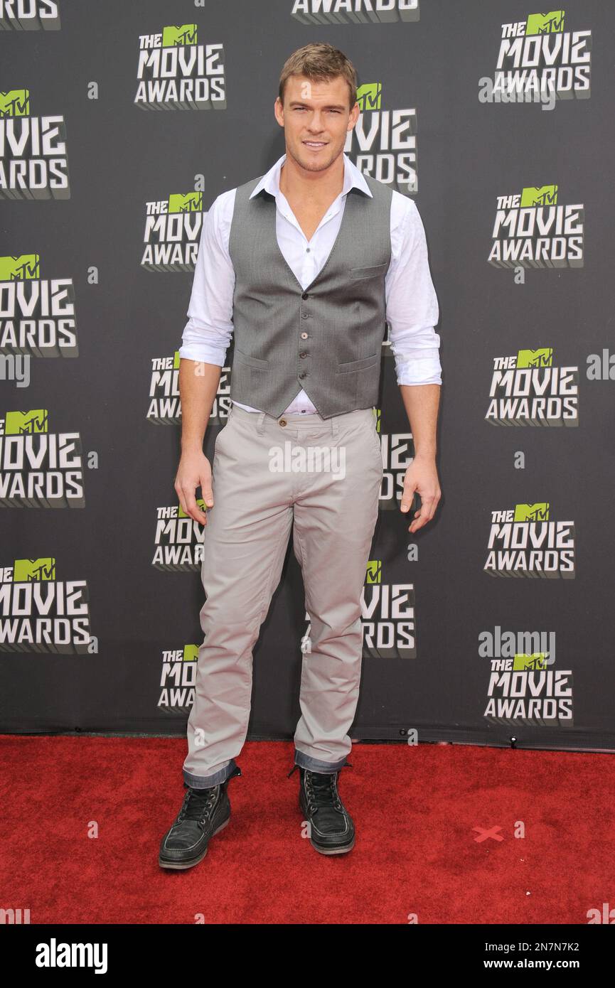 Actor Alan Ritchson arrives at the MTV Movie Awards in Sony Pictures ...