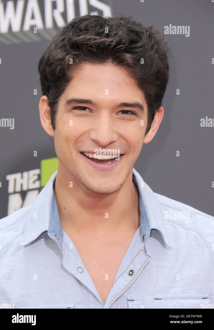 Actor Tyler Posey arrives at the MTV Movie Awards in Sony Pictures ...