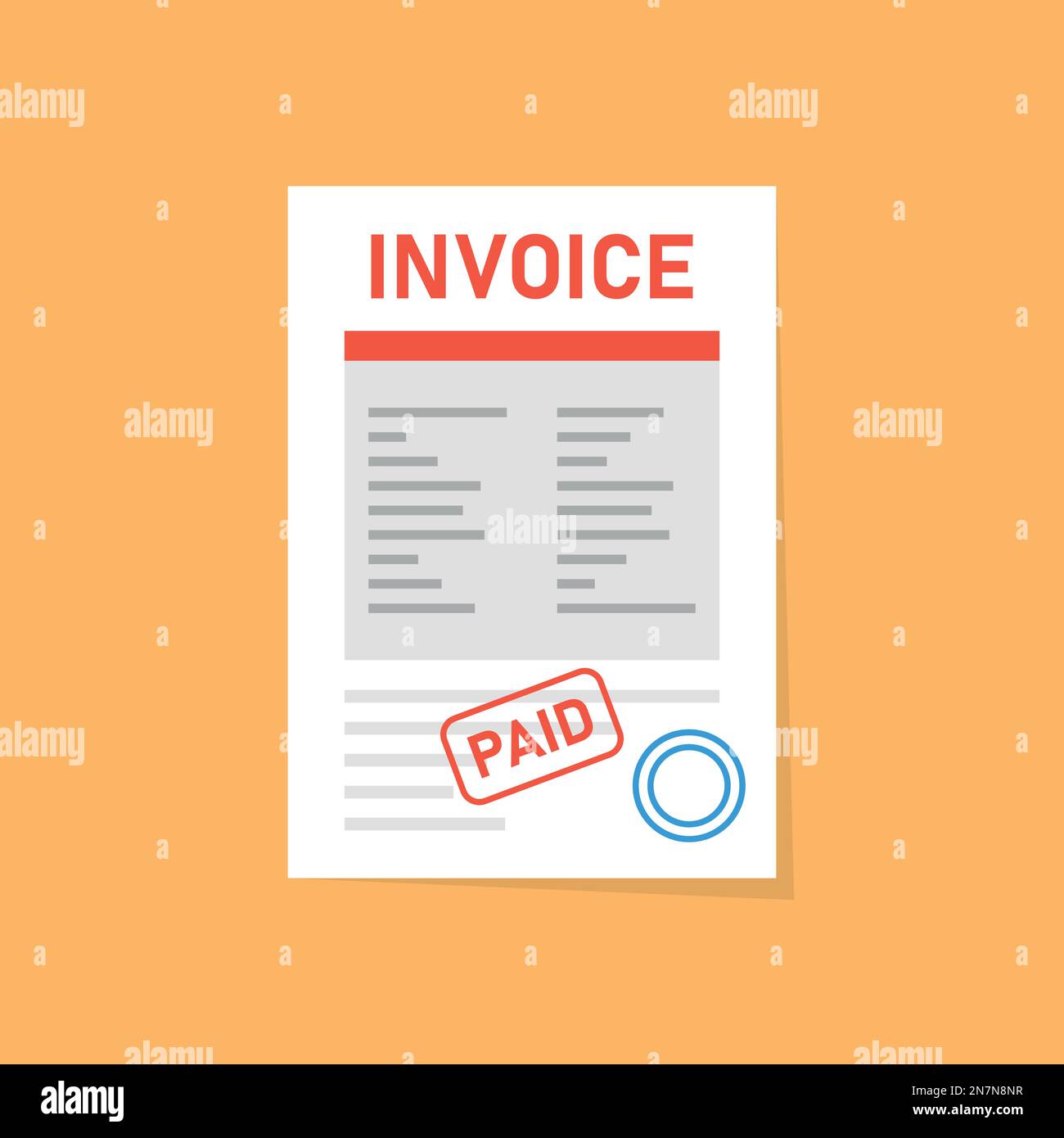 Paid invoice Stock Vector Images - Alamy