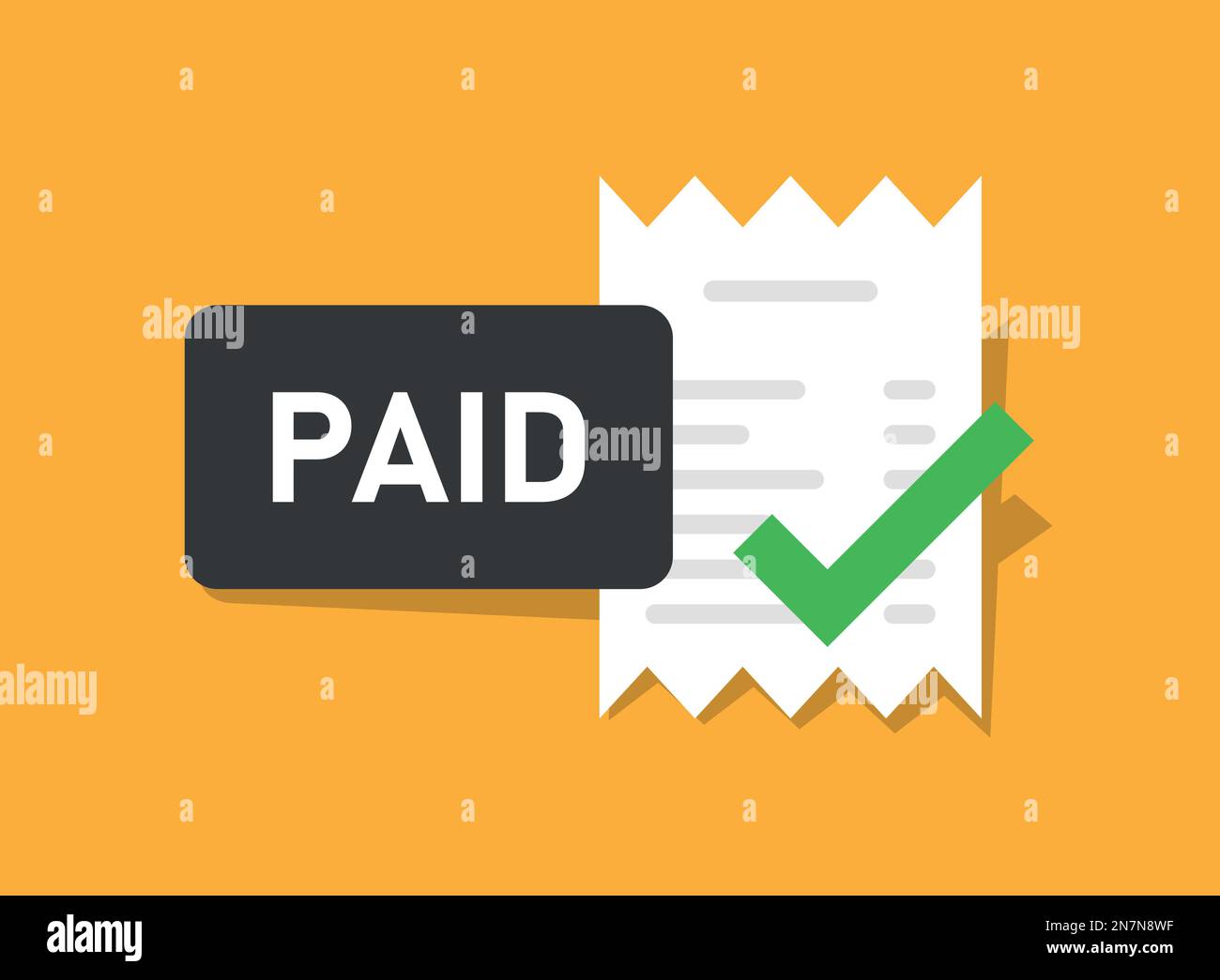 Success approved payment icon in flat style. Check mark notification ...