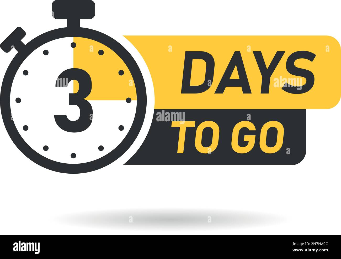 3 days left icon in flat style. Offer countdown date number vector ...