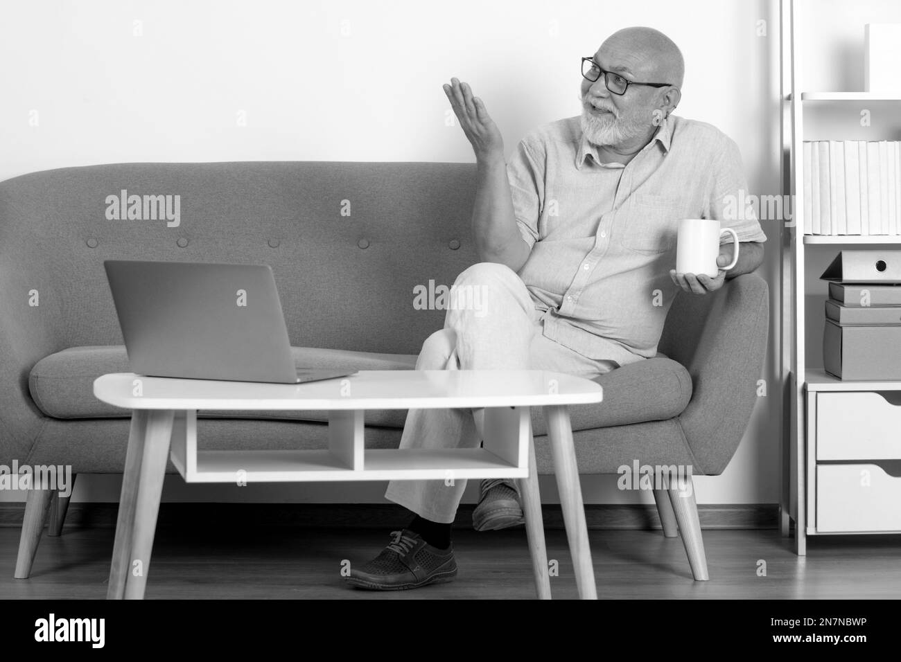 Professional psychologist at office. Old teacher or professor Stock ...