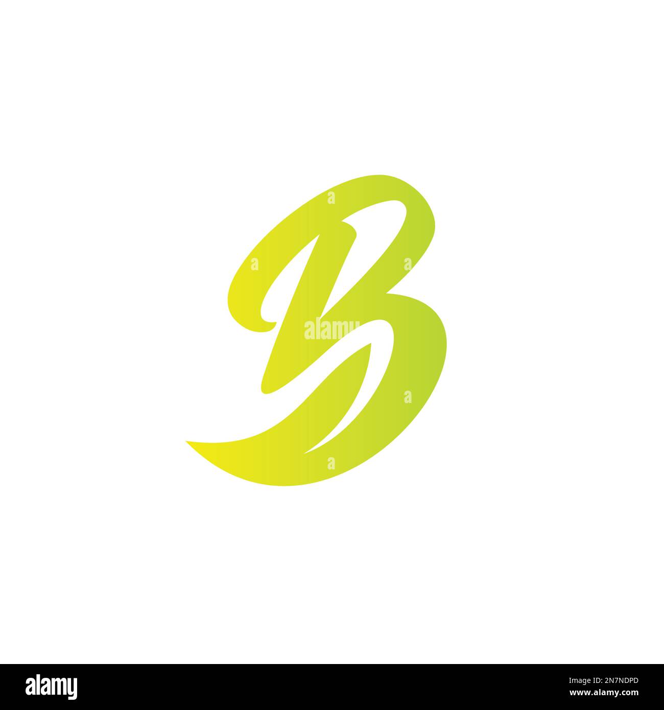 B Leaf Logo Vector Illustration Stock Vector Image & Art - Alamy