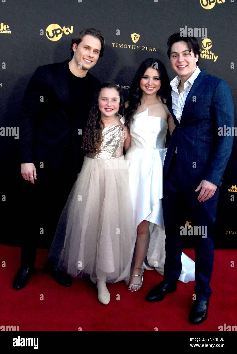 Hollywood, California, USA 10th February 2023 (L-R) Actor Logan Shroyer ...