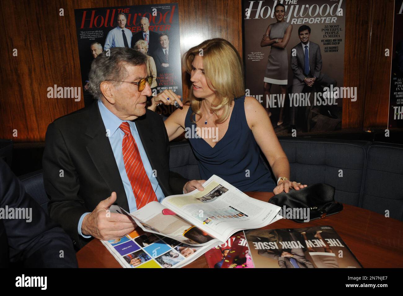 From left, Tony Bennett and Susan Crow appear as The Hollywood Reporter ...