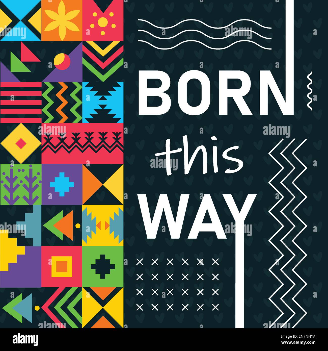 Pride day design with modern abstract background. Colorful Rainbow Born ...